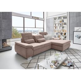 Ecksofa DIE PLANBAR, B:289cm H:85cm T:195cm, lila, 100% Polyester, Wohnzimmer, Sofas, "MP-IN16037 L-Form mit Kaltschaum-Polsterung", mit