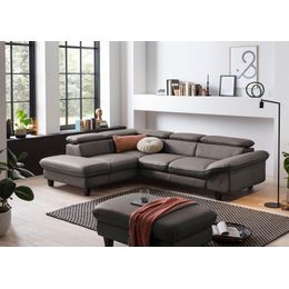 Ecksofa Home Affaire, B:266cm H:73cm T:108cm, braun, 100% Polyester; Feinstruktur 75000 Scheurtouren; Struktur 35000 Scheuertouren, Mikrofaser 40000
