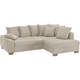 Ecksofa MR. COUCH, B:243cm H:88cm T:190cm, beige, Novaclean Avanti (100% Polyester), Wohnzimmer, Sofas, "Nikita II, L-Form", Wahlweise mit