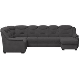 Wohnlandschaft COTTA, B:330cm H:99cm T:211cm, grau, 100% Polyester, Sofas, "Marcus U-Form", wahlweise mit Bettfunktion & Stauraum