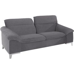 2-Sitzer COTTA, B:218cm H:84cm T:109cm, grau, Chenille (90% Polyester; 10% Polyamid );Struktur (100% Polyester ), Sofas, "Teresa", mit