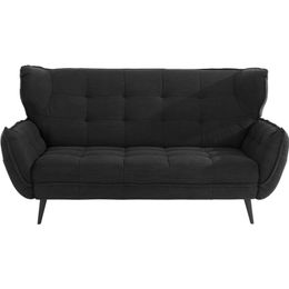 2-Sitzer LEONIQUE, B:191cm, grau, 100% Polyester, Sofas, "Ariana", Big-Sofa bzw. stylischer Hochlehner