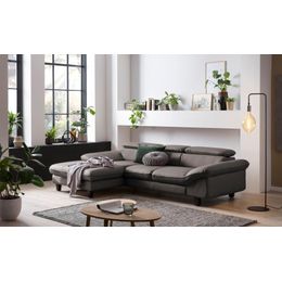 Ecksofa Home Affaire, B:268cm H:73cm T:108cm, braun, 100% Polyester, Feinstruktur 75000 Scheuertouren, Struktur 35000 Scheuertouren, Microfaser