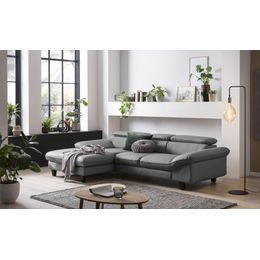 Ecksofa Home Affaire, B:268cm H:73cm T:108cm, grau, 100% Polyester, Feinstruktur 75000 Scheuertouren, Struktur 35000 Scheuertouren, Microfaser 40000,