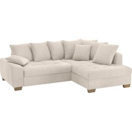 Ecksofa MR. COUCH, B:243cm H:88cm T:190cm, beige, Novaclean Avanti (100% Polyester), Wohnzimmer, Sofas, "Nikita II, L-Form, bis 140kg pro Sitzplatz