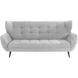 3-Sitzer LEONIQUE, B:221cm, grau, 100% Polyester, Sofas, "Ariana", Big-Sofa bzw. stylischer Hochlehner