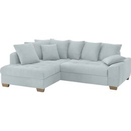 Ecksofa MR. COUCH, B:243cm H:88cm T:190cm, grau, Novaclean Avanti (100% Polyester), Wohnzimmer, Sofas, "Nikita II, L-Form, bis 140kg pro Sitzplatz