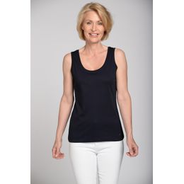 Clarina Damen Tanktop "Hannah", blau, Gr. 42, unifarben, Obermaterial: 100% Baumwolle;, Tops, Pima Cotton Interlock