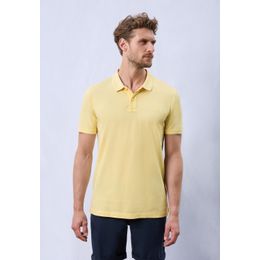 Street One MEN Herren Poloshirt, gelb, Gr. XXL, unifarben, Web, 100% Baumwolle, Shirts, mit Seitlichen Einschlitzen am Saum