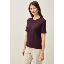 Cecil Damen T-Shirt, rot, Basic, Gr. XL, unifarben, Web, 47% Baumwolle, 47% Modal, 6% Elasthan, Shirts, im soften Baumwoll-Mix