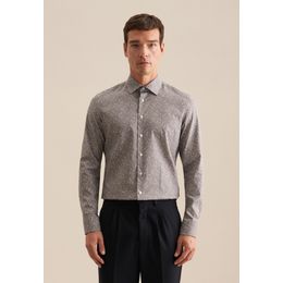 Seidensticker Herren Businesshemd "Slim", beige, Gr. 39, geblümt, 100% Baumwolle, Hemden, Slim Langarm Kentkragen Floral