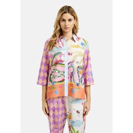 Smith & Soul SMITH & SOUL Damen Kurzarmbluse, lila, Gr. S, bedruckt, Material: 58% Viskose, 42% Baumwolle, Blusen, mit Baumwolle