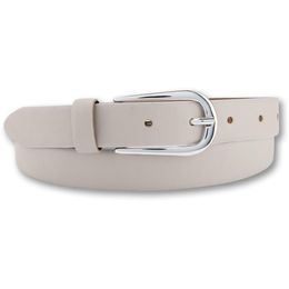 Bernd G&ouml;tz BERND G&Ouml;TZ Damen Lederg&uuml;rtel, beige, Gr. 105, unifarben, Leder, G&uuml;rtel, mit silberner Schlie&szlig;e