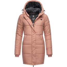 Ragwear Damen Steppmantel "Relive Long Remake", rosa, Gr. L, Obermaterial: 100% Polyester (recycelt), Innenfutter: 100% Polyester (recycelt),