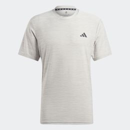 T-Shirt adidas Performance "TR-ES STRETCH T", Damen, Gr. XL, mgh solid grau, wei&szlig;, schwarz, Obermaterial: 92% Polyester, 8% Elasthan, clean, normal, Shirts T-Shirt