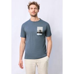 Street One MEN Herren T-Shirt, blau, Gr. XXXL, bedruckt, Web, 100% Baumwolle, Shirts, aus reiner Baumwolle