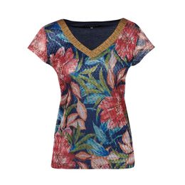 KOROSHI T-Shirt Damen Gr&ouml;&szlig;e M blau / gr&uuml;n / rosa / rot