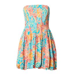 KOTON Kleid Damen Größe 38 blau / gelb / orange / pink Winterkleid