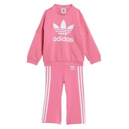 adidas originals Jogginganzug 'Loose Crew Flared Leggings' Jungen Größe 80 hellpink / weiß