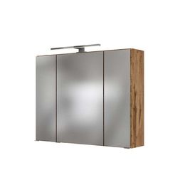 Pharao24.de Badspiegelschrank in Wildeichefarben Made in Germany