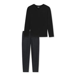 Schiesser Long Pajamas male Black size 48