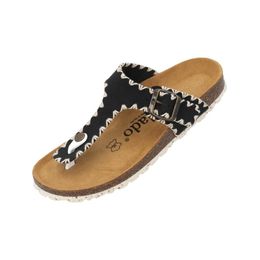 Palado Pantolette 'Kos Stitch' Damen Größe 42 hellbeige / schwarz