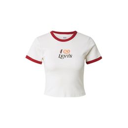 Levi's LEVI'S T-Shirt 'Graphic Mini Ringer Tee' Damen Gr&ouml;&szlig;e L pueblo / rubinrot / schwarz / wollwei&szlig;