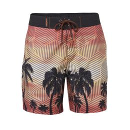 KOROSHI Badehose Herren Größe M beige / hellgelb / orange / schwarz