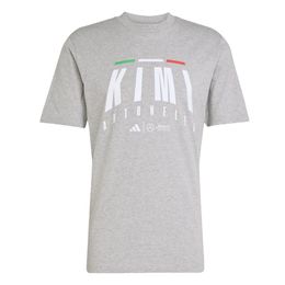 adidas Performance Funktionsshirt 'Mercedes - AMG Petronas Formula One Team Kimi Antonelli' Herren Gr&ouml;&szlig;e 4XL graumeliert / gr&uuml;n / rot / wei&szlig;