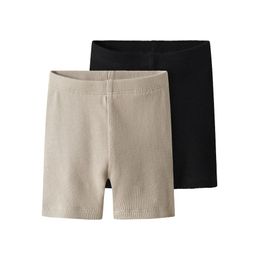 TWO SOON Shorts Gr&ouml;&szlig;e 104 beige / schwarz