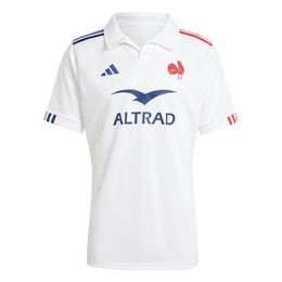 adidas Performance Funktionsshirt 'France Rugby Away' Herren Größe XL dunkelblau / feuerrot / weiß