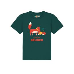 Watabout.kids Shirt 'Fuchs Gro&szlig;er Bruder' boy Green size 152/158