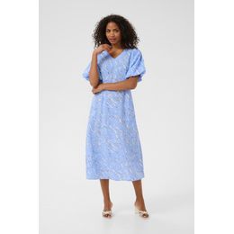 Kaffe Kleid 'Hannah' Damen Größe 34 blau / weiß Winterkleid