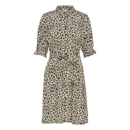 Kaffe Kleid 'KAVelana' Damen Größe 42 creme / dunkelbeige / cognac / schwarz Winterkleid