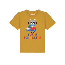 Watabout.kids Shirt 'Superschwester' boy Yellow size 110/116