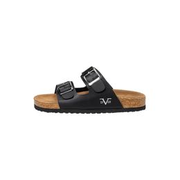 19V69 Italia Pantolette 'Sassari' Damen Größe 41 schwarz / weiß