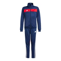 adidas Performance Trainingsanzug 'Tiro 25 Essentials' Jungen Gr&ouml;&szlig;e 116 dunkelblau / rot / wei&szlig;