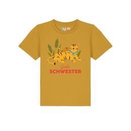 Watabout.kids Shirt 'Tiger Gro&szlig;e Schwester' boy Yellow size 122/128