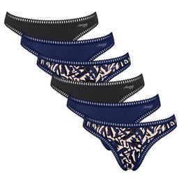Sloggi Thong female Blue, Black size M