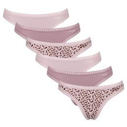 Sloggi String Damen Gr&ouml;&szlig;e XXL braun / dunkelbraun / rosa