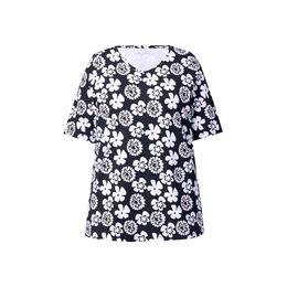 Ulla Popken Shirt female Black, White size 54-56