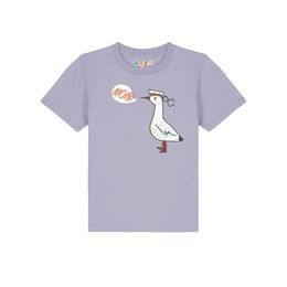 watabout.kids T-Shirt 'Moin Seagull' Jungen Gr&ouml;&szlig;e 98/104 flieder / rot / schwarz / wei&szlig;