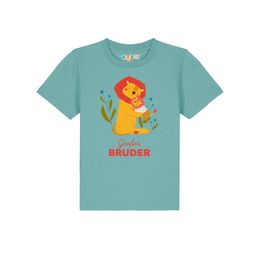 Watabout.kids Shirt 'L&ouml;wen Gro&szlig;er Bruder' boy Blue size 152/158