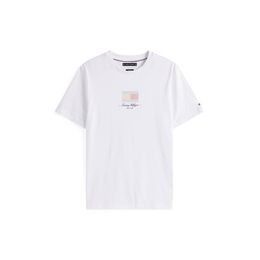 Tommy Hilfiger T-Shirt 'Ithaca' Herren Größe L hellblau / hellgelb / rot / weiß