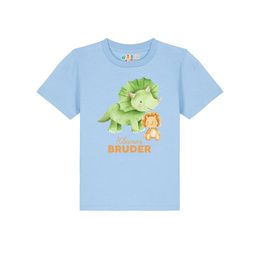 Watabout.kids Shirt 'Dinosaurier 07 Kleiner Bruder' boy Blue size 134/146