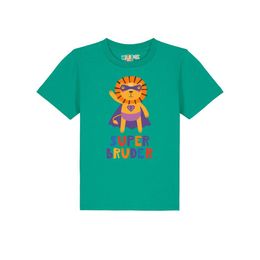 Watabout.kids Shirt 'L&ouml;we Superbruder' boy Green size 110/116