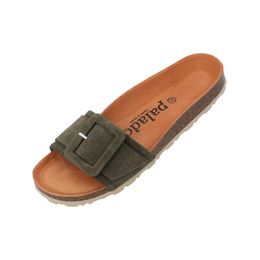 Palado Pantoletten 'Nubra' Damen Größe 38 hellbraun / braunmeliert / khaki / schwarz