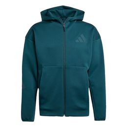 adidas Sportswear Athletic Zip-Up Hoodie 'Z.N.E.' male Green size XXS