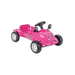 Pilsan Kinderauto, Tretauto Herby 07302, Hupe am Lenkrad, Pedale, ab 3 Jahre rosa