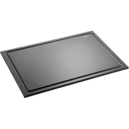 Schneidebrett Gefu "SLIZE", schwarz, B:30cm H:0,9cm L:44cm, Holzpapierfaser, Schneidebretter, Holzverbundstoff aus 80 % recyceltem Material, Saftrille